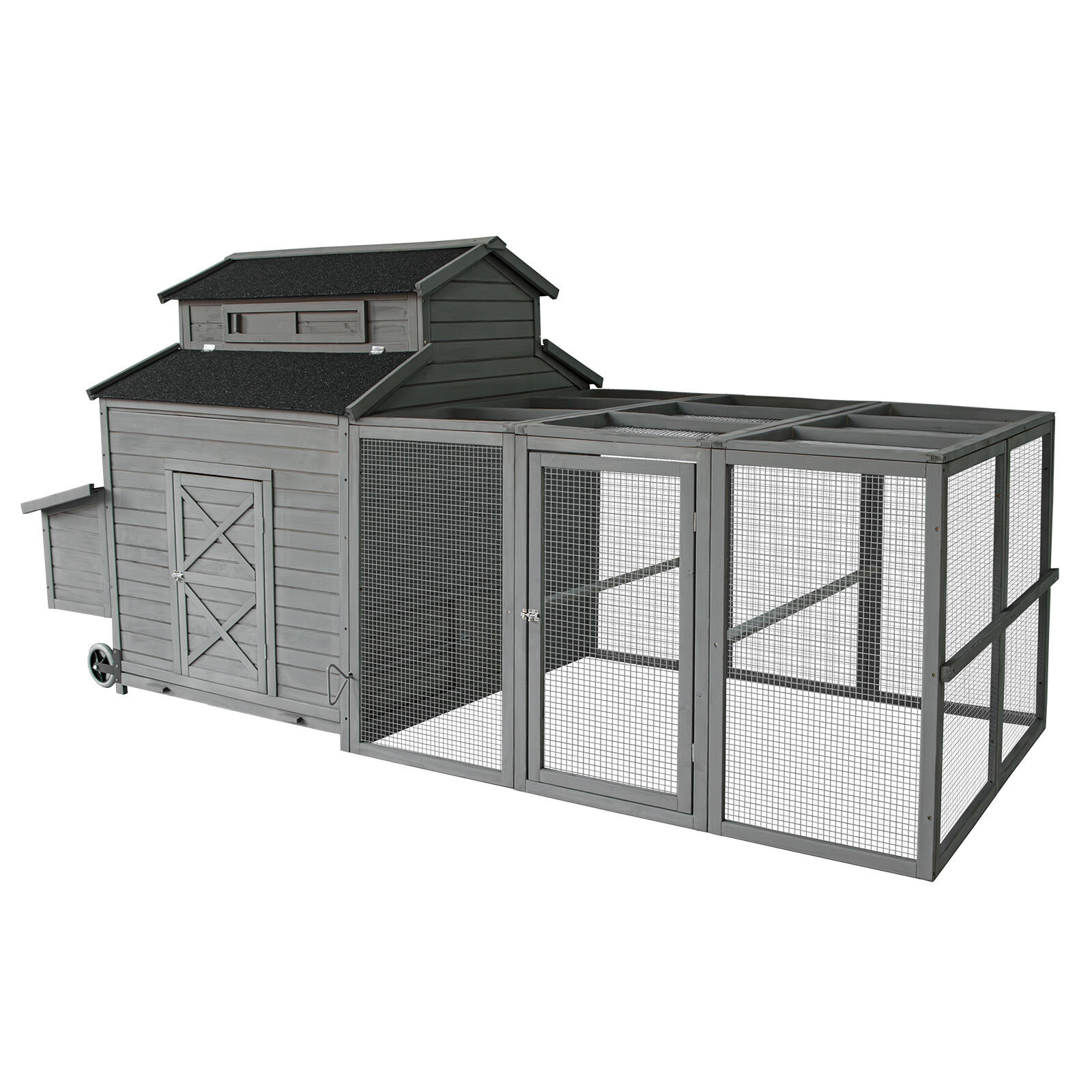 Archie & Oscar™ Chicken Coop for 6-10 Chickens, 112" Extal Large Chicken Coops, with Chicken Run ...